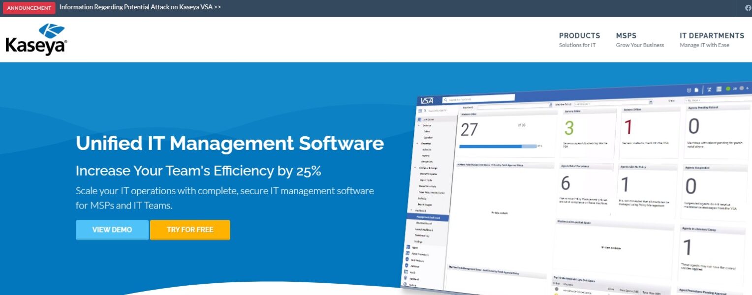 MSPs Using Kaseya VSA Find Themselves Distributing Ransomware | Syntax ...